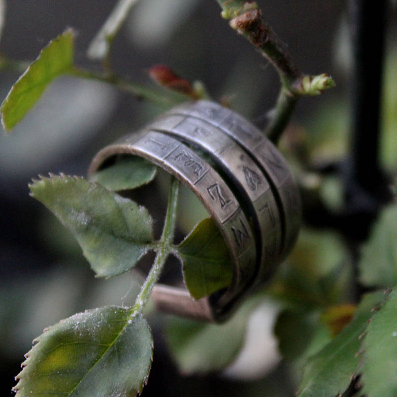 Cryptex Ring. Secret code ring. | Etsy