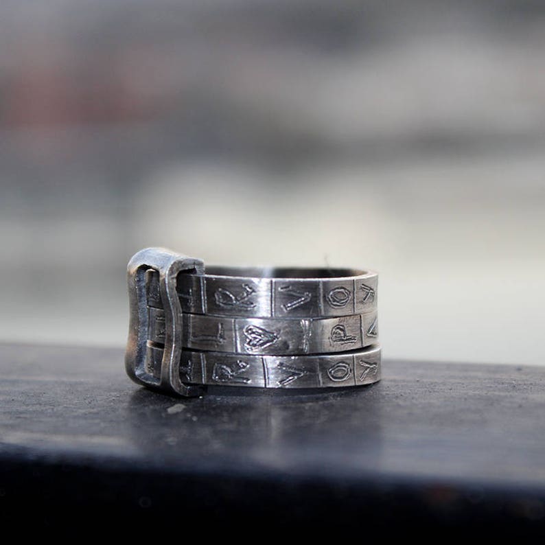 Cryptex Ring. Secret code ring. | Etsy