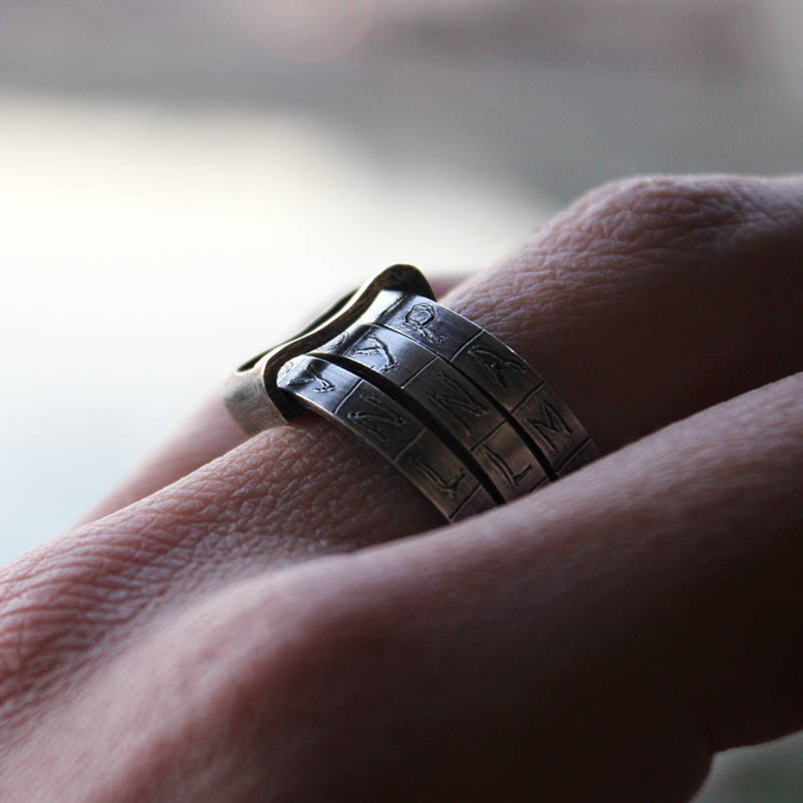 Cryptex Ring. Secret code ring. | Etsy