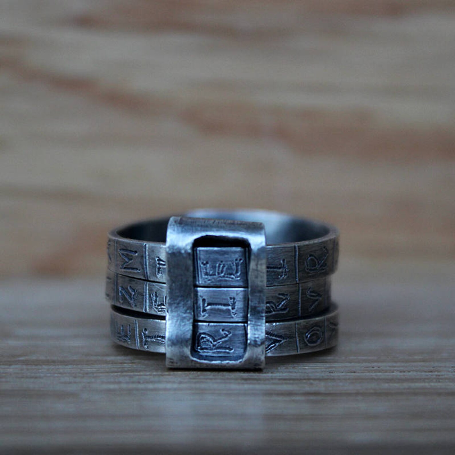 Cryptex Ring. Secret code ring. | Etsy
