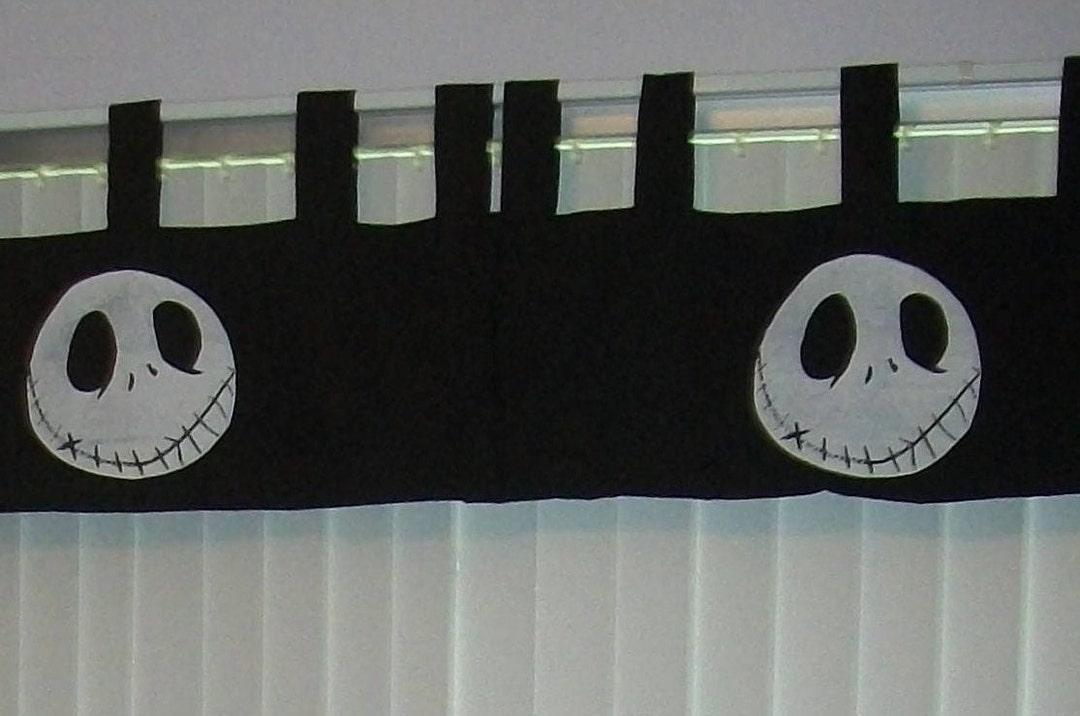 Jack Face Nightmare Before Christmas Valance to Match Customer Bedding ...