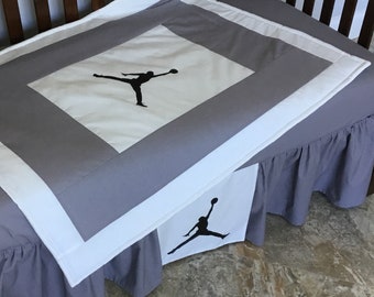 Michael Jordan NBA Basketball Custom Made 4pc Crib Bedding/ Toddler Set ...