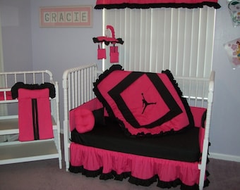 Michael Jordan NBA Basketball Custom Made 4pc Crib Bedding/ Toddler Set ...