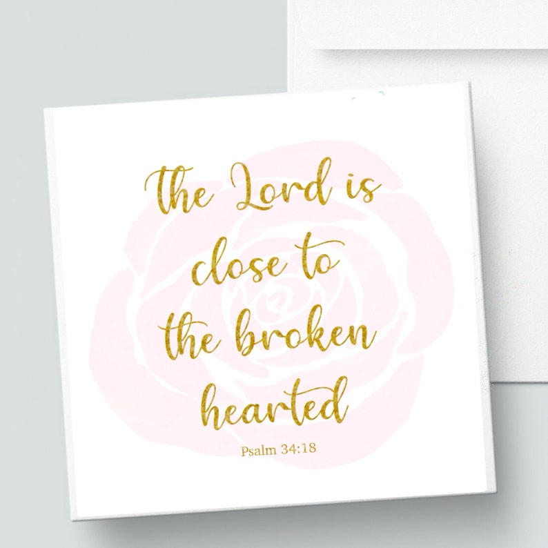 Christian Bible Verse Card Sympathy Card Encouragement Thinking of You Friend Family - Etsy