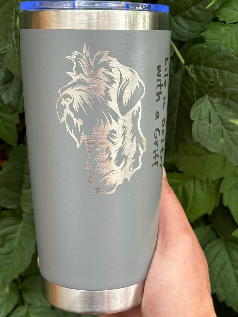 Wirehaired Pointing Griffon Tumbler | Laser Engraved Dog Lover Gift - Etsy