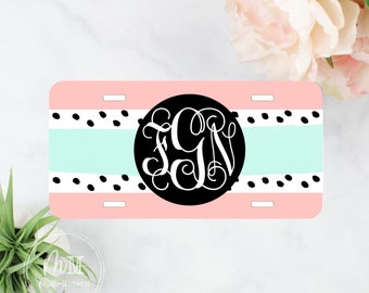 Holographic Monogram Front License Plate | Etsy