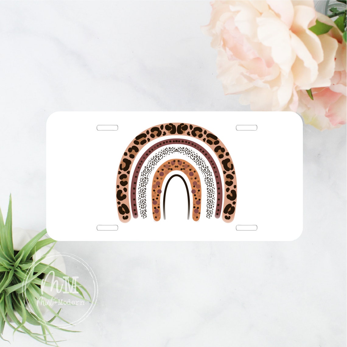 Leopard Rainbow Front License Plate - Etsy