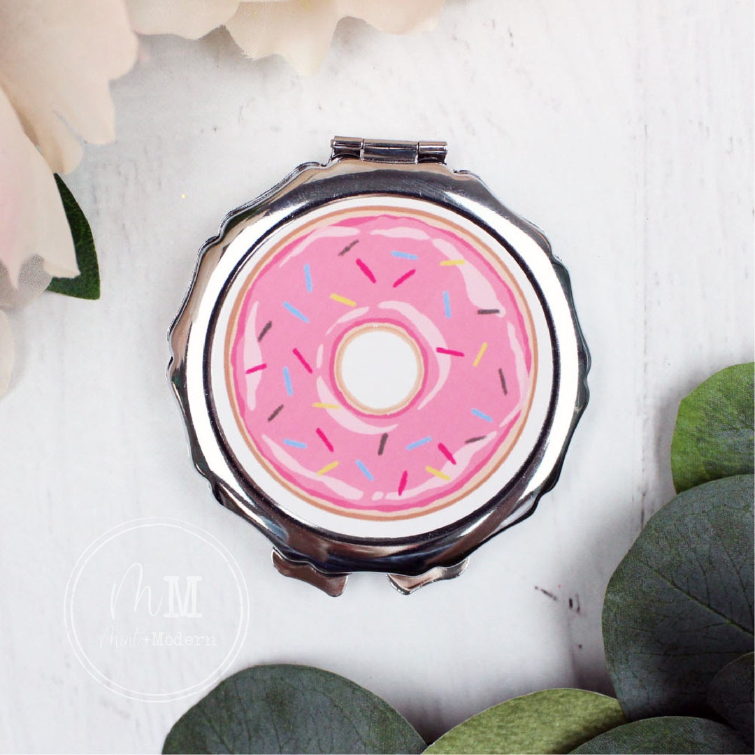 Donut Compact Mirror With Scalloped Detail - Etsy