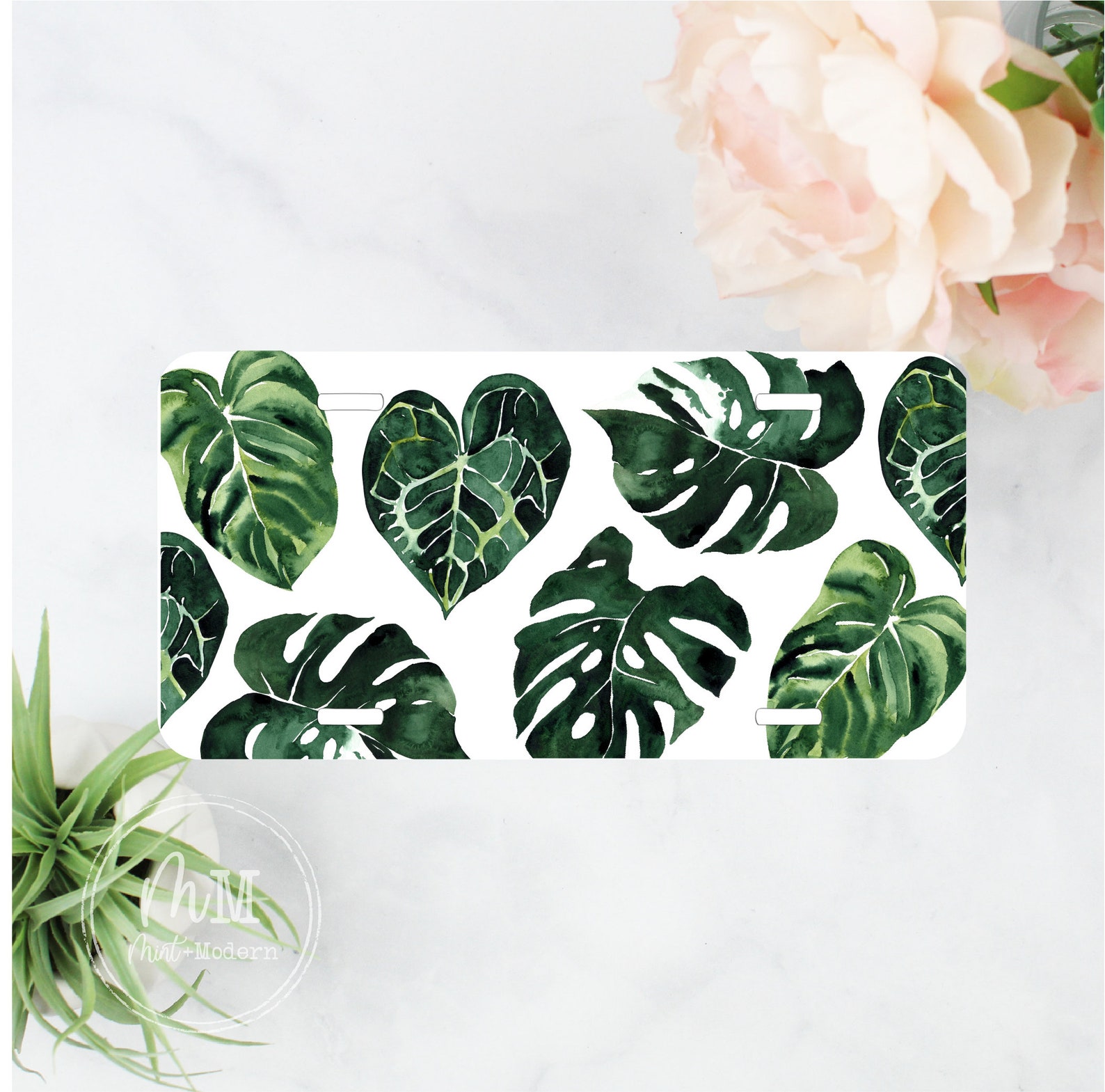 Monstera Leaf Front License Plate - Etsy