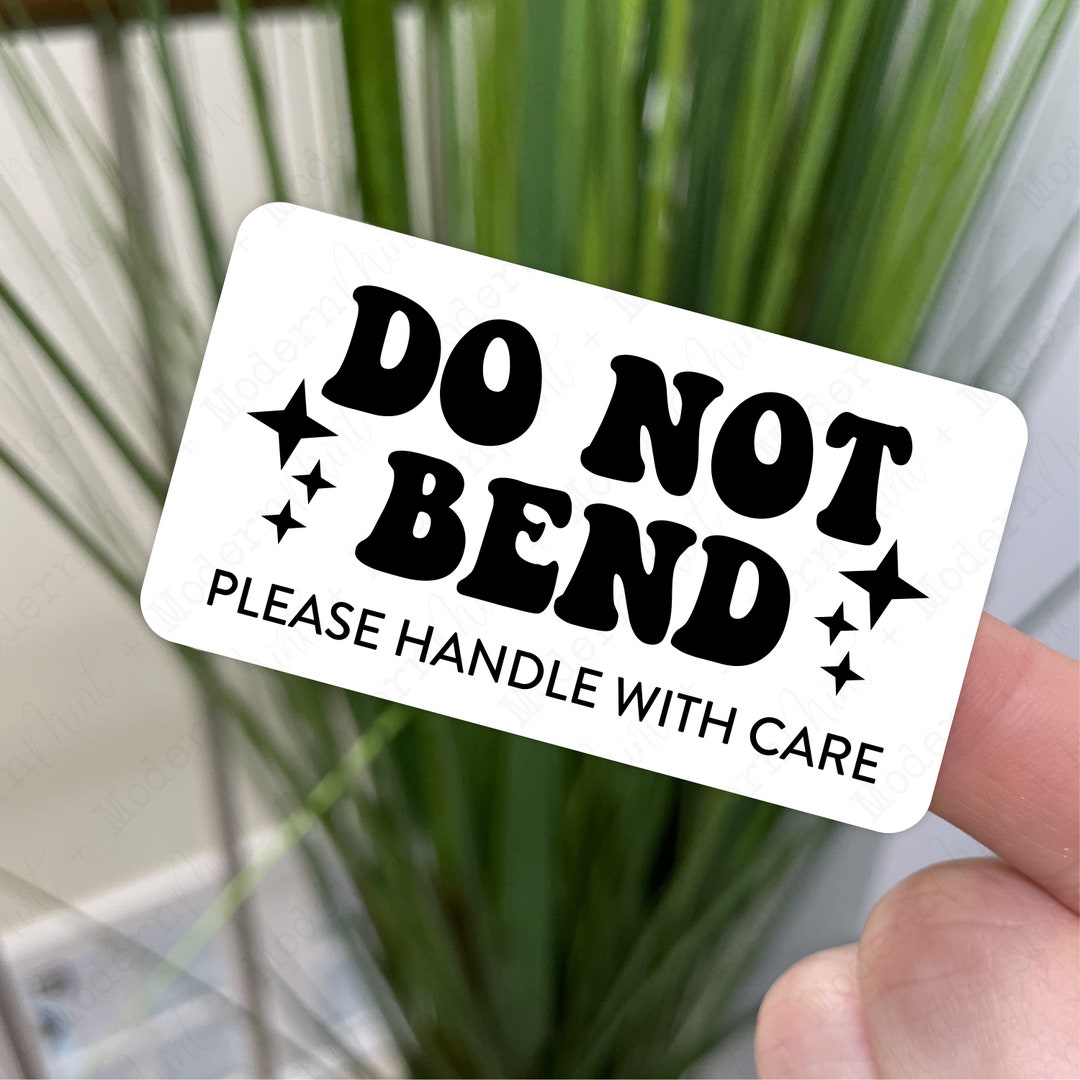 PRINTED Do Not Bend Thermal Labels 2.25" X 1.25" - Etsy