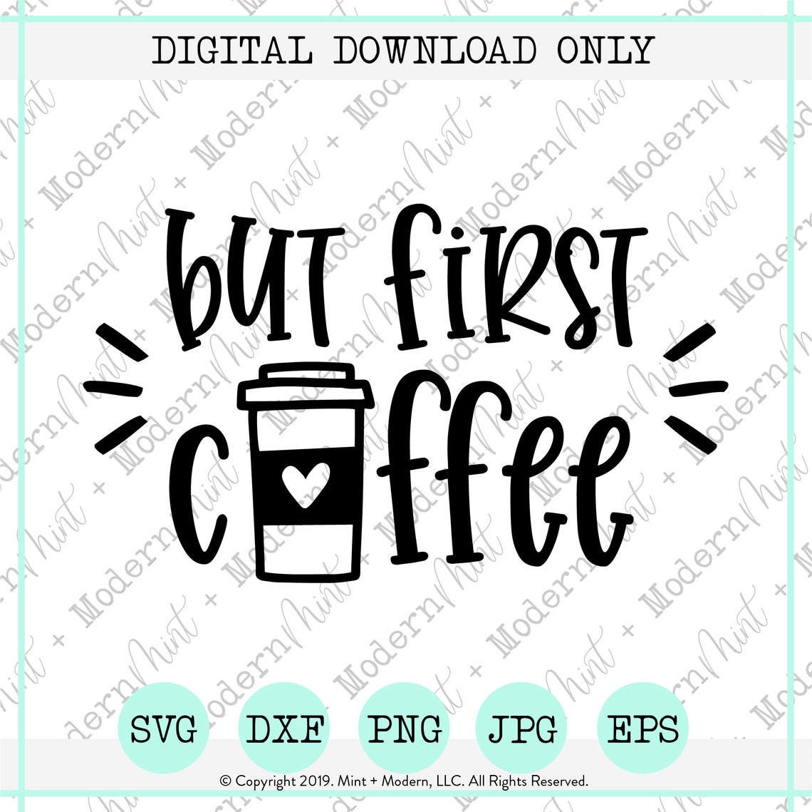 But First Coffee SVG Cutting Files - Digital Download Only - Etsy