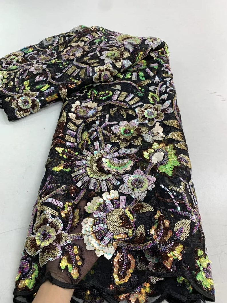 Luxury Multi Color Sequin Fabric Scale Sequin Prom Evening - Etsy