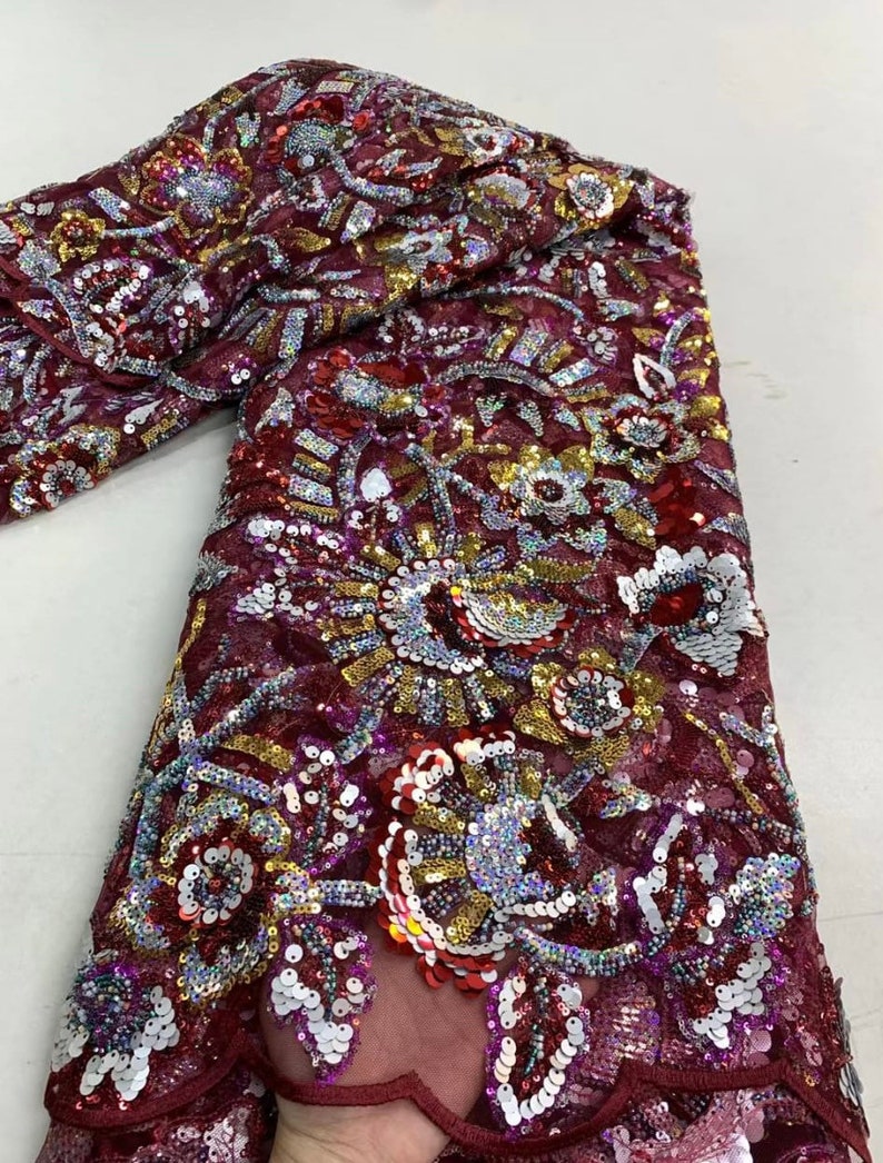 Luxury Multi Color Sequin Fabric Scale Sequin Prom Evening - Etsy