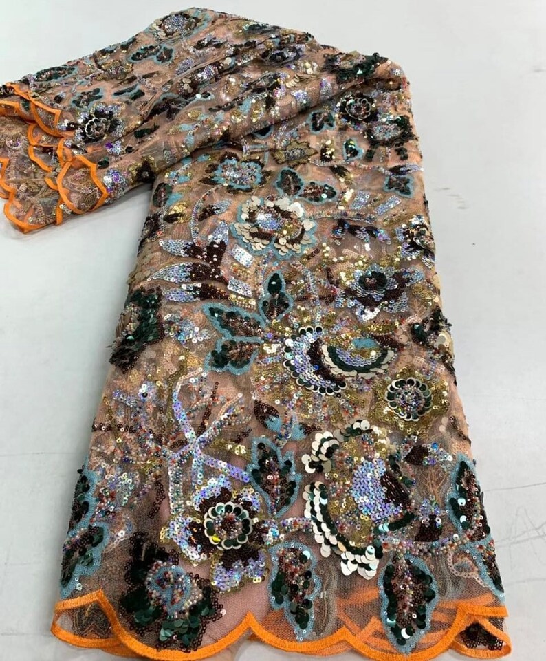 Luxury Multi Color Sequin Fabric Scale Sequin Prom Evening - Etsy