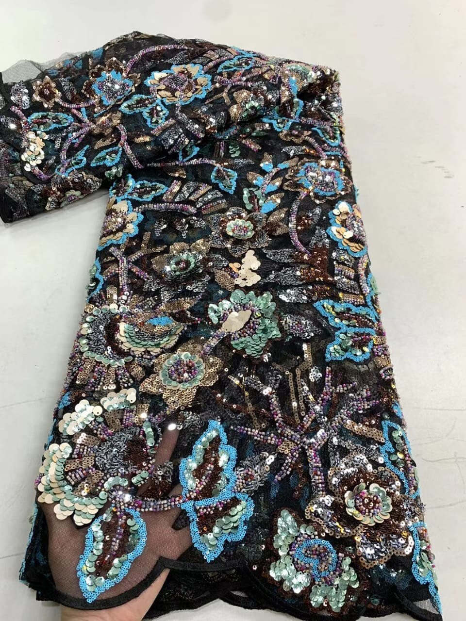 Luxury Multi Color Sequin Fabric Scale Sequin Prom Evening - Etsy