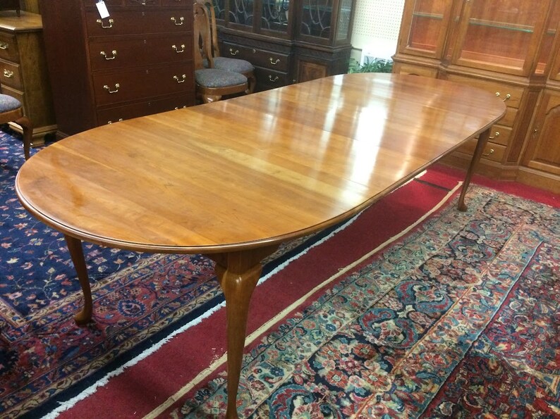 Harden Dining Table, Long Cherry Wood Dining Table, Vintage Dining ...