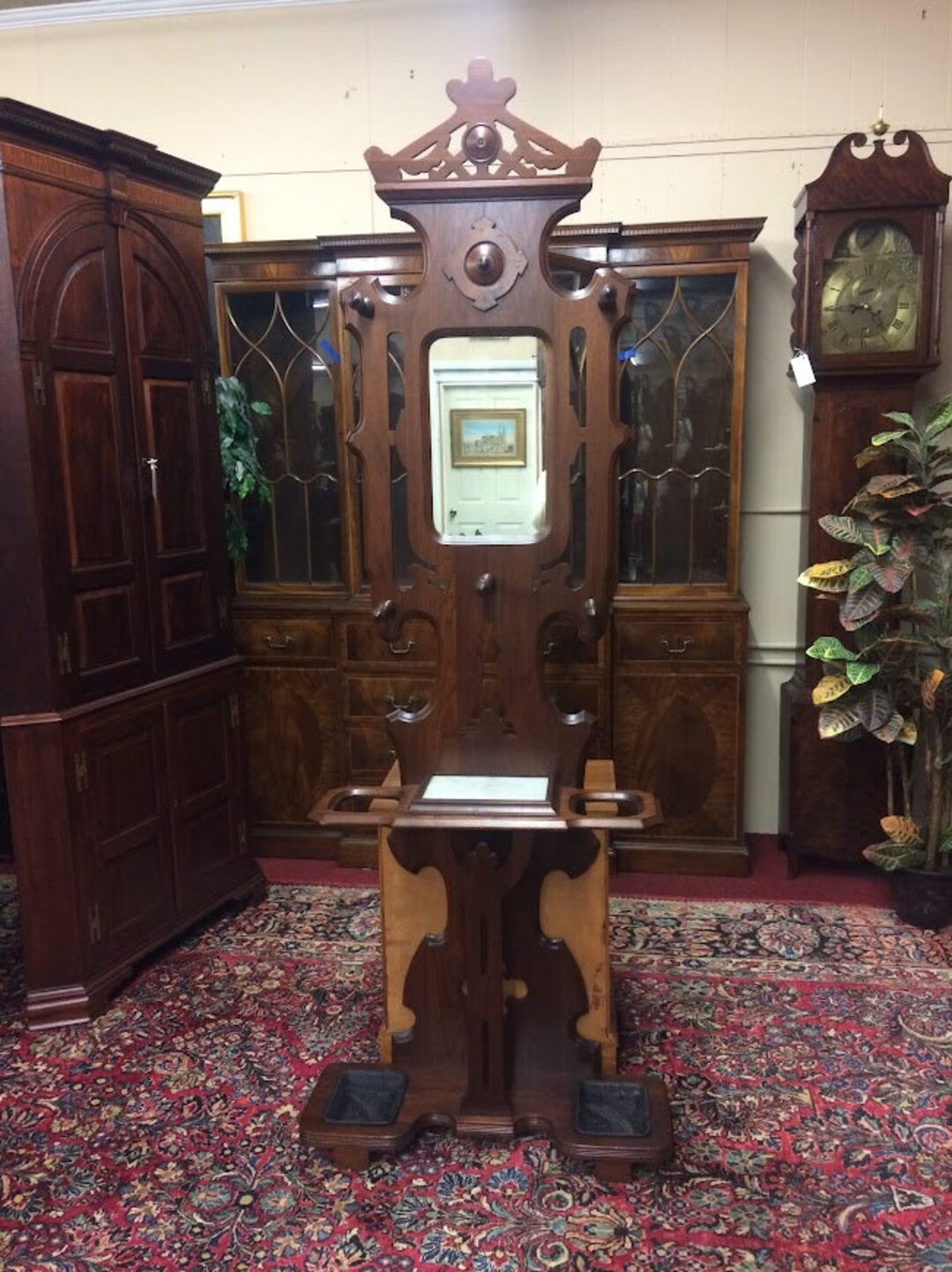 Antique Hall Tree, Victorian Coat Rack, Antique Coat Rack, Mudroom ...