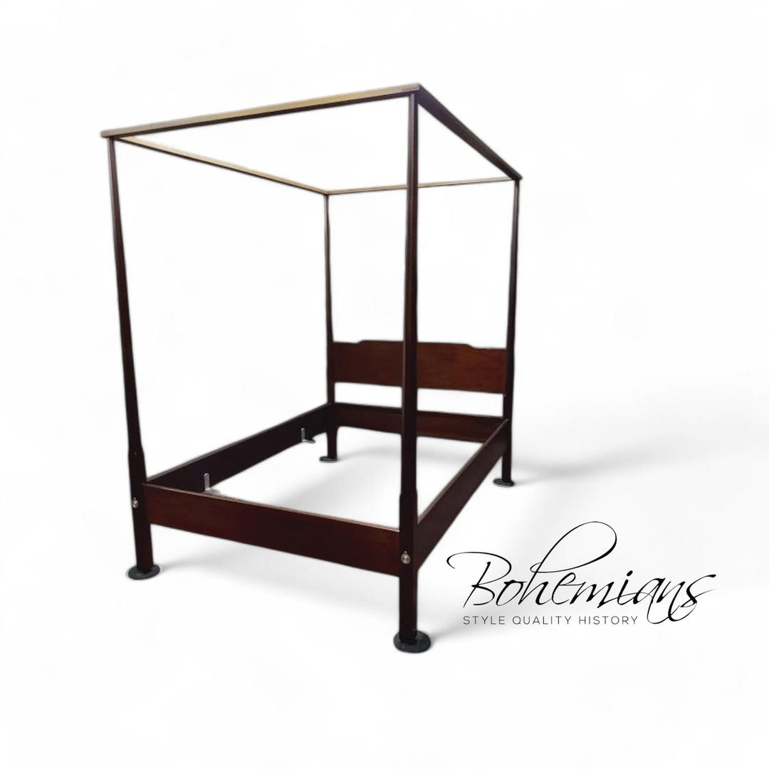 Vintage Mahogany Canopy Bed - Colonial Style Biggs Furniture - Etsy