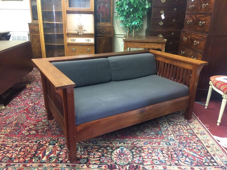 Vintage Mission Style Sofa, Mission Loveseat, Cherry Settle, Vintage ...