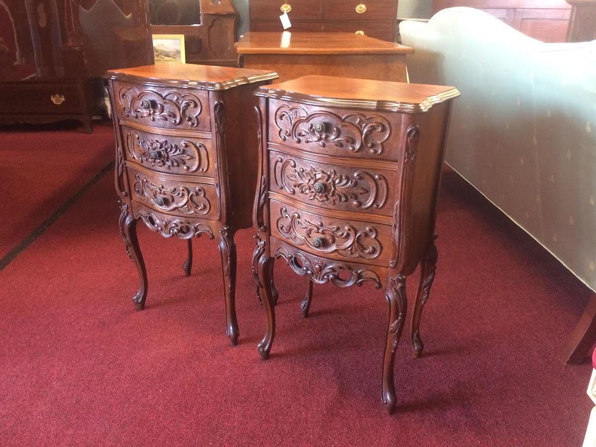 Vintage Nightstands, French Style Nightstands, the Pair, French Style ...