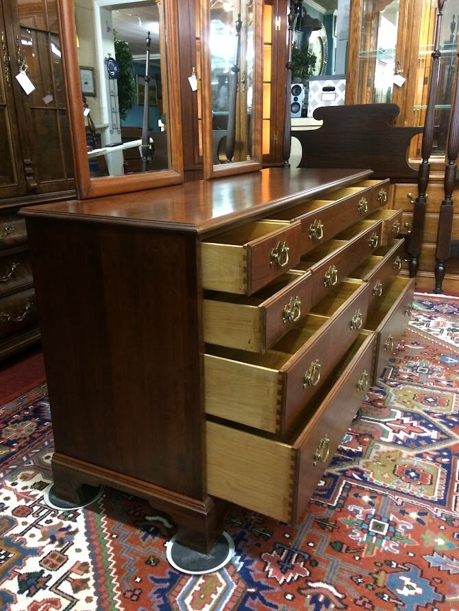 Henkel Harris Furniture Vintage Dresser With Double 2 Mirrors Solid ...