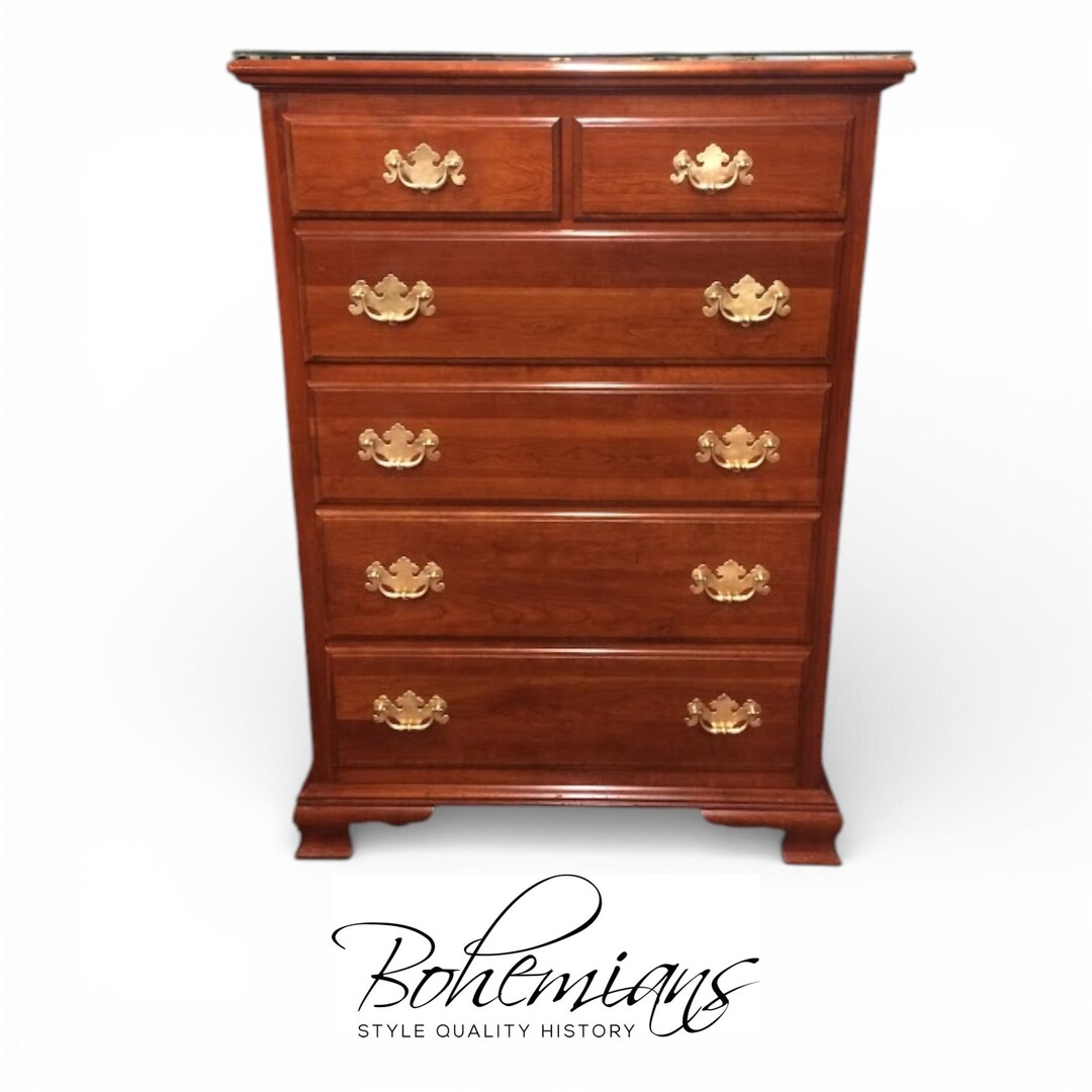 Ethan Allen Tall Chest, Cherry Dresser - Etsy
