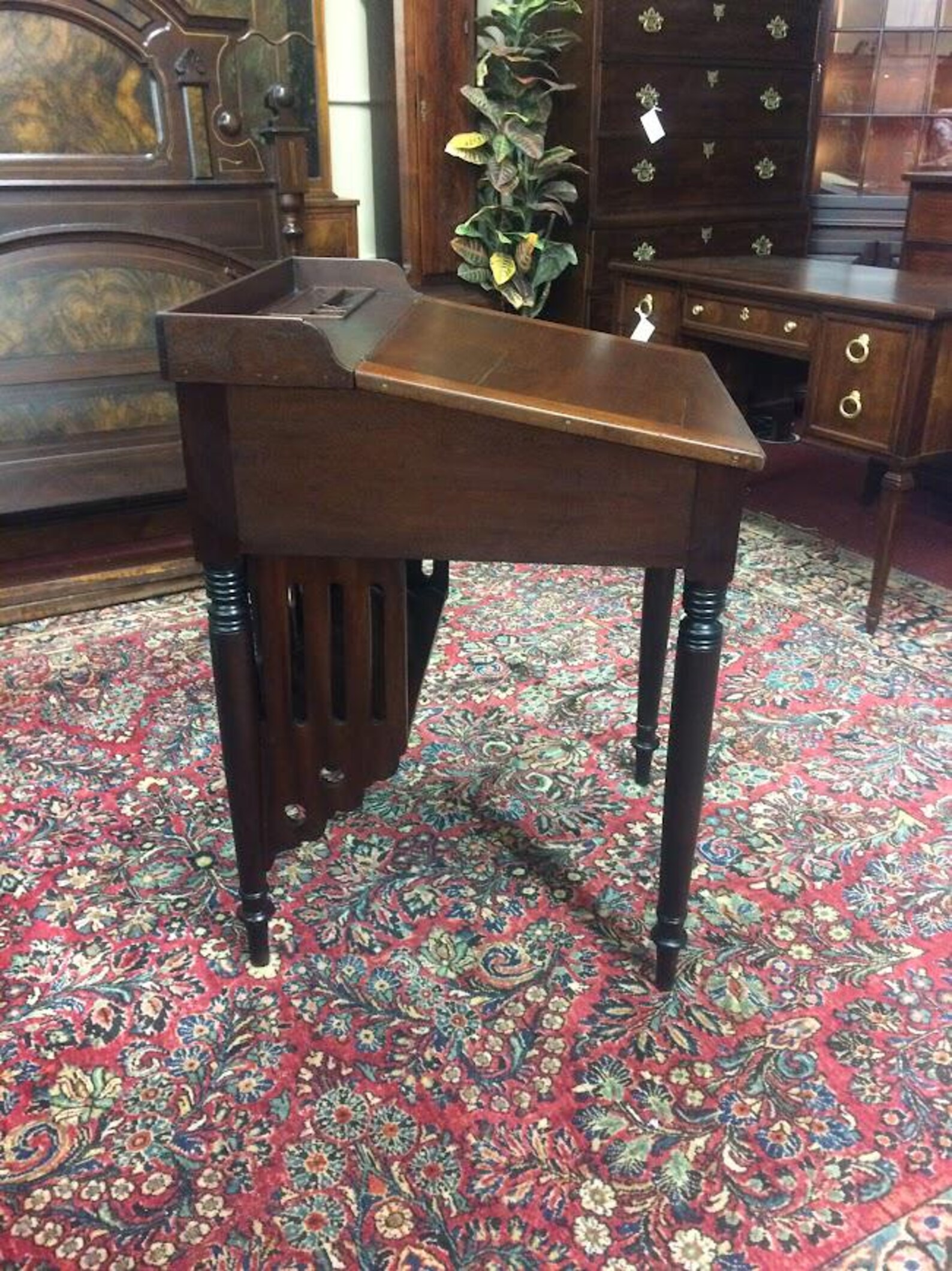 Antique School Desk, Walnut School Desk, Victorian School Desk ...