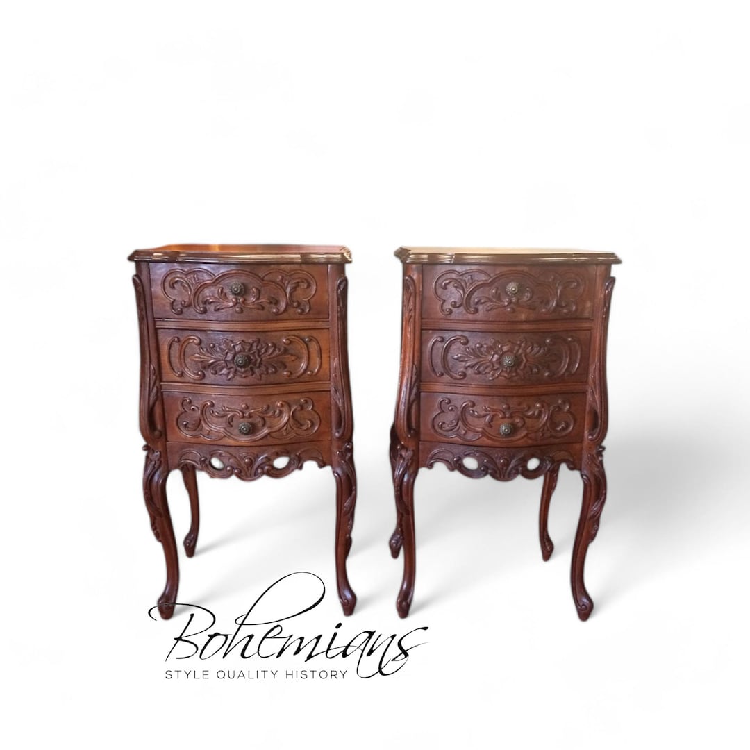 Vintage Nightstands, French Style Nightstands, the Pair, French Style ...