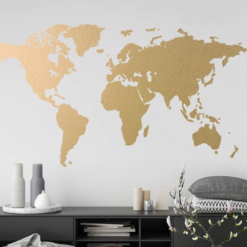 LARGE World Map Wall Decal Sticker 7ft X 3.47ft Vinyl Wall | Etsy