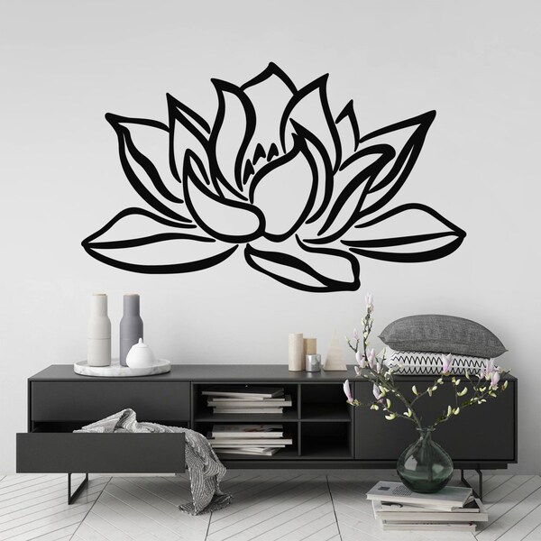 Lotus Wall Decal - Etsy