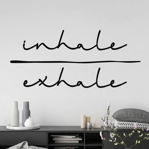 Inhale Exhale Wall Decal Sticker - Etsy
