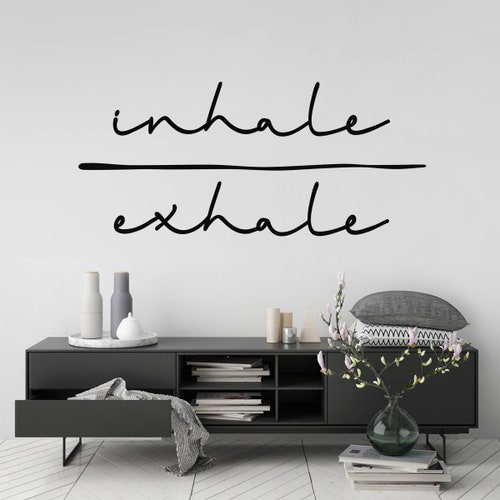 Inhale Exhale Wall Decal Sticker Etsy