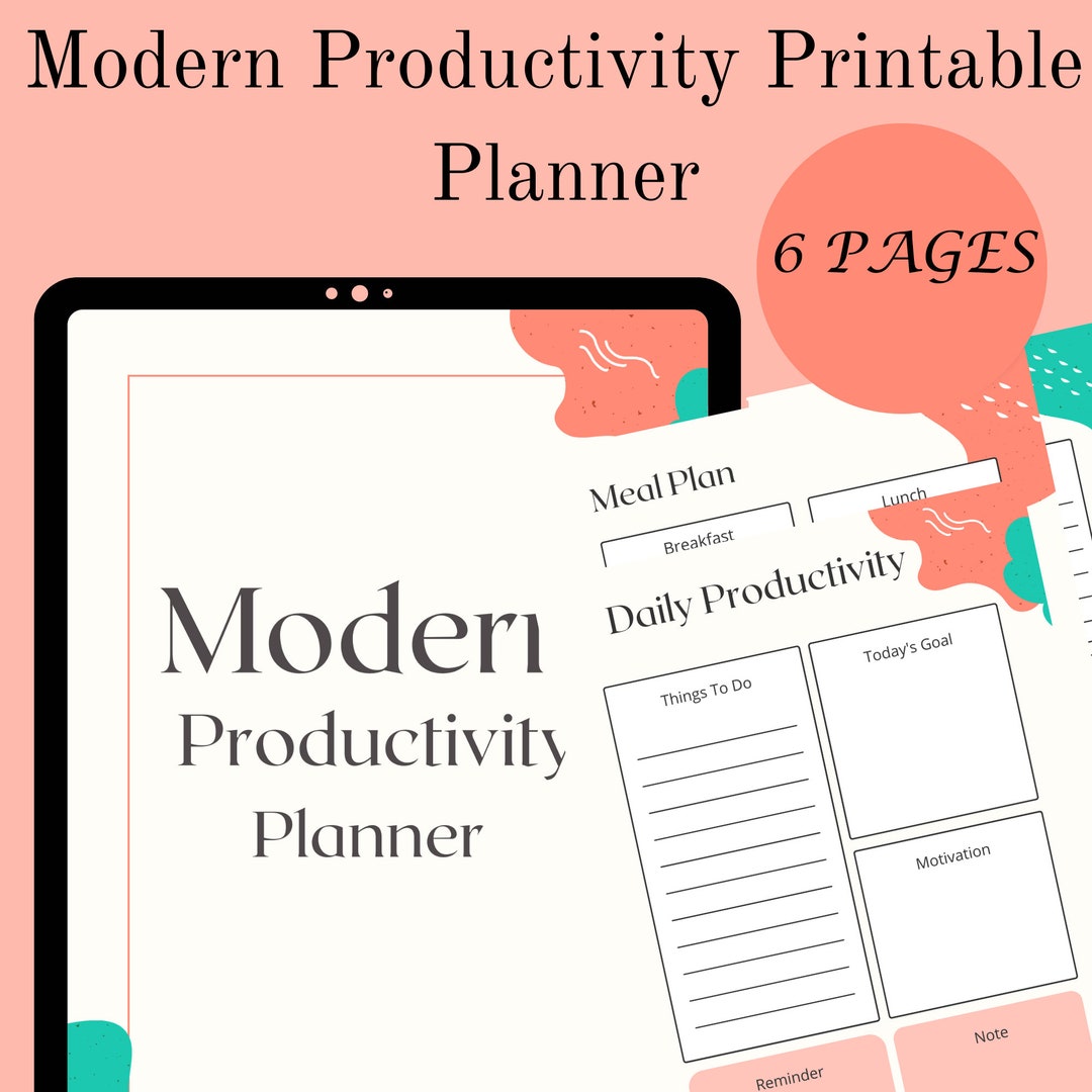Productivity Planner Printable Ultimate Life Journal Binder Daily ...