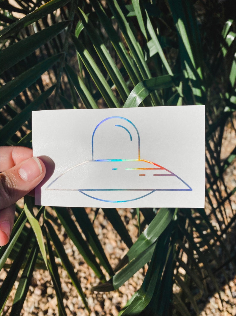 SPACESHIP Vinyl Decal Holographic Spaceship Starship | Etsy