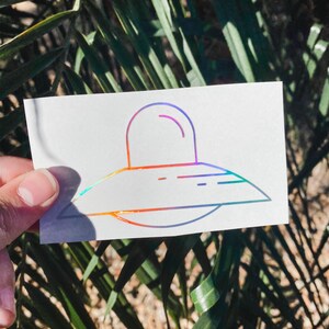 SPACESHIP Vinyl Decal Holographic Spaceship Starship - Etsy