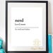 Nerd Dictionary Definition Instant Digital Download DIY Printable ...