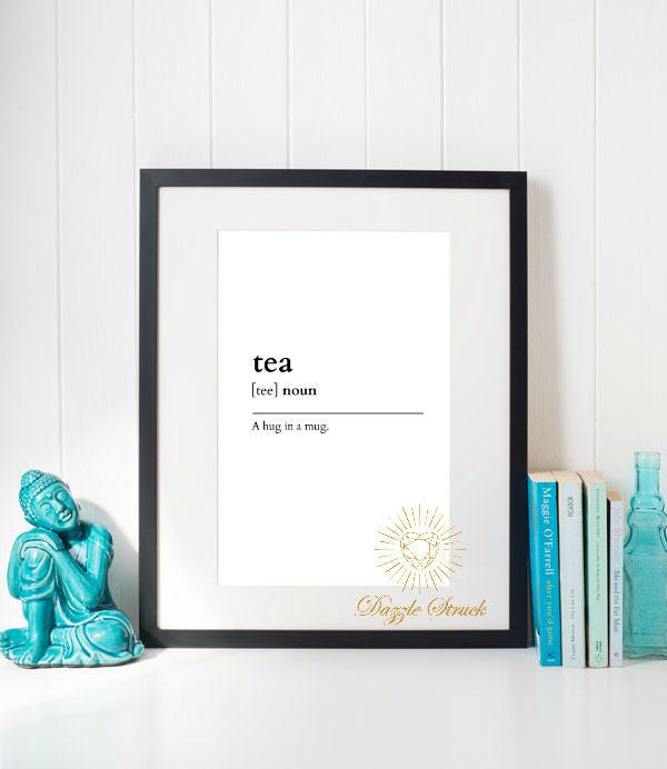 Tea Dictionary Definition | Instant Digital Download DIY Printable ...