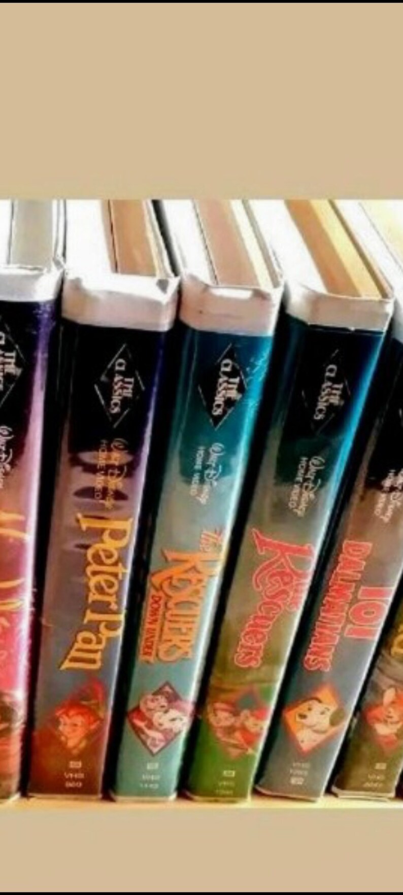 Vintage VHS Disney Movies Black Diamond Labels in Clam Shellslabel - Etsy