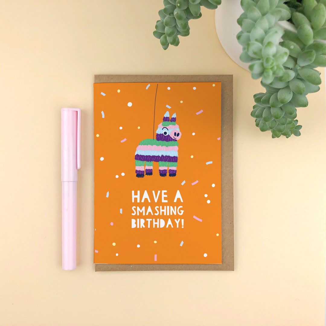 Have a Smashing Birthday Greetings Card / Fun /birthday / Illustrated ...