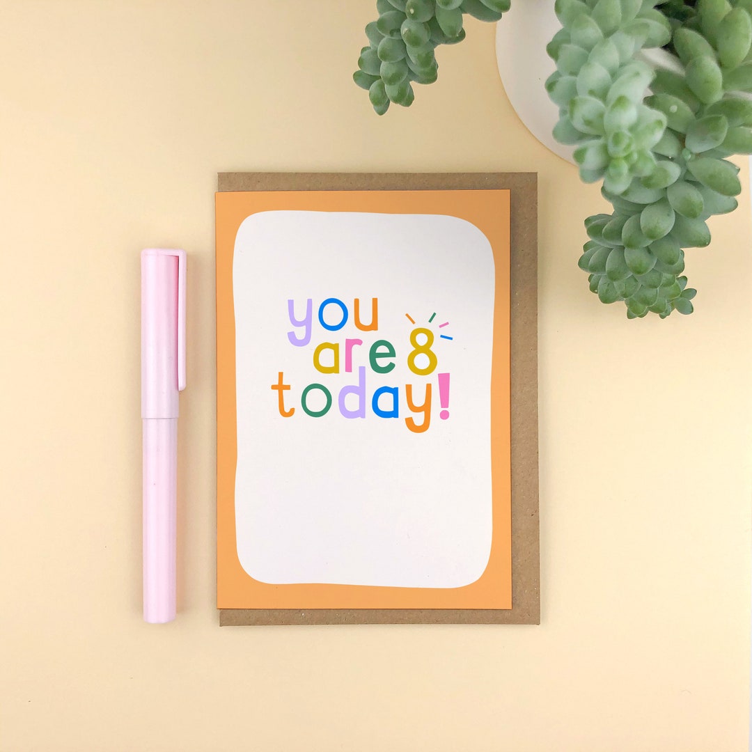 Bold You Are 8 Today! 8th Birthday Children’s Card, Kids Age Card ...
