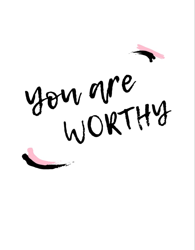 Your Are Worthy Quote - Etsy
