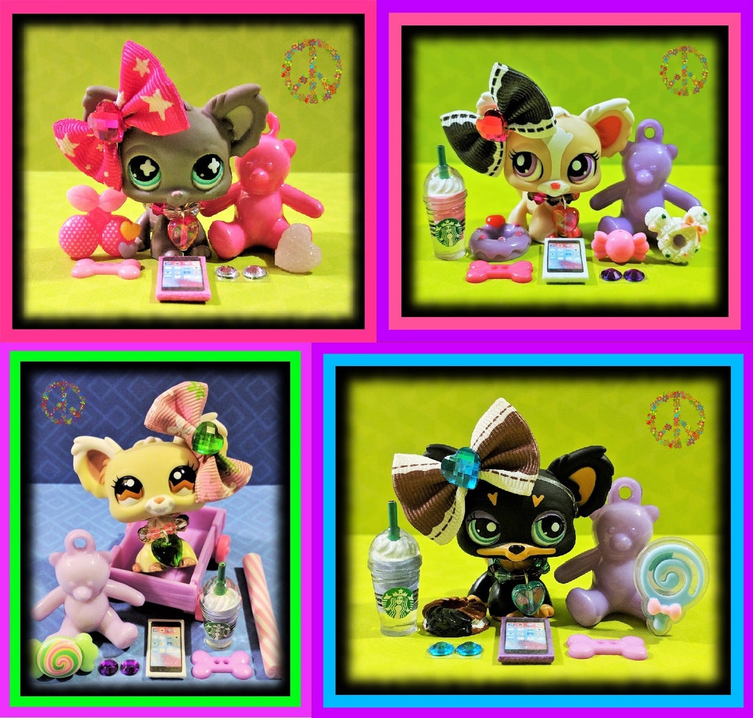 Littlest Pet Shop Rare Vintage LPS Chihuahua Dogs Accessories Lots ~YOU ...