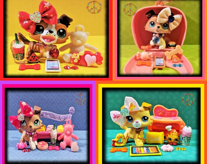 Littlest Pet Shop Rare Vintage LPS Collie Dogs Accessories Sets Lot ...
