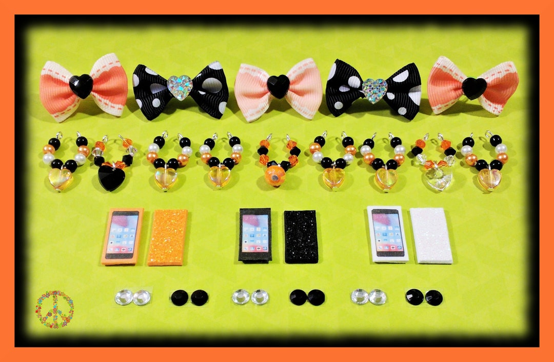 Littlest Pet Shop LPS 4 Pc Custom Halloween Orange Black White Clothes ...