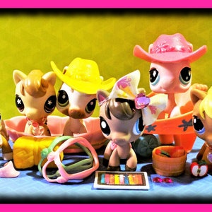 Littlest Pet Shop Rare Vintage LPS Horses Alpaca Llama Glitter Deer ...