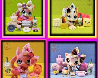 Littlest Pet Shop Rare Vintage LPS Horses Alpaca Llama Glitter Deer ...