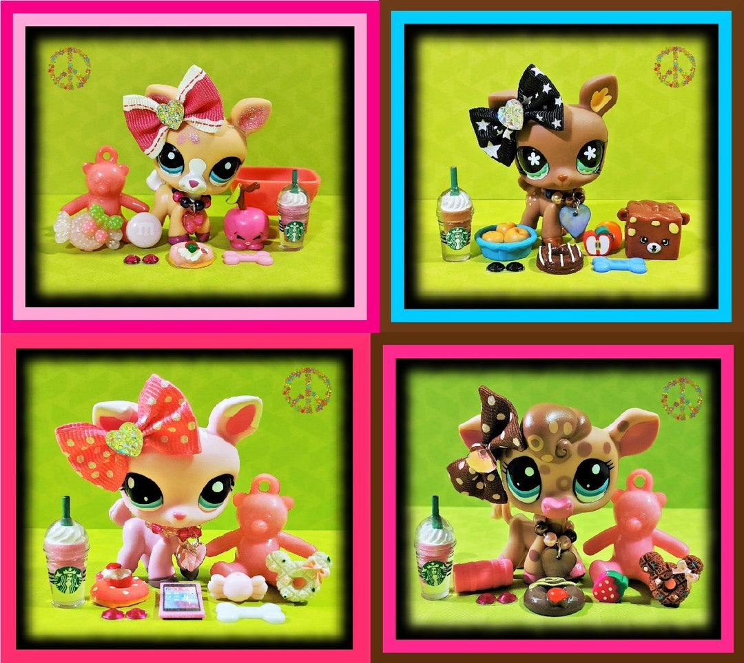 Littlest Pet Shop Rare Vintage LPS Horses Alpaca Llama Glitter Deer ...