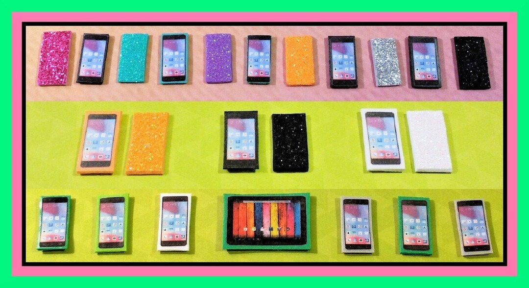 Littlest Pet Shop LPS 2 Pcs Glitter Sparkle Tablet & Phone Custom ...