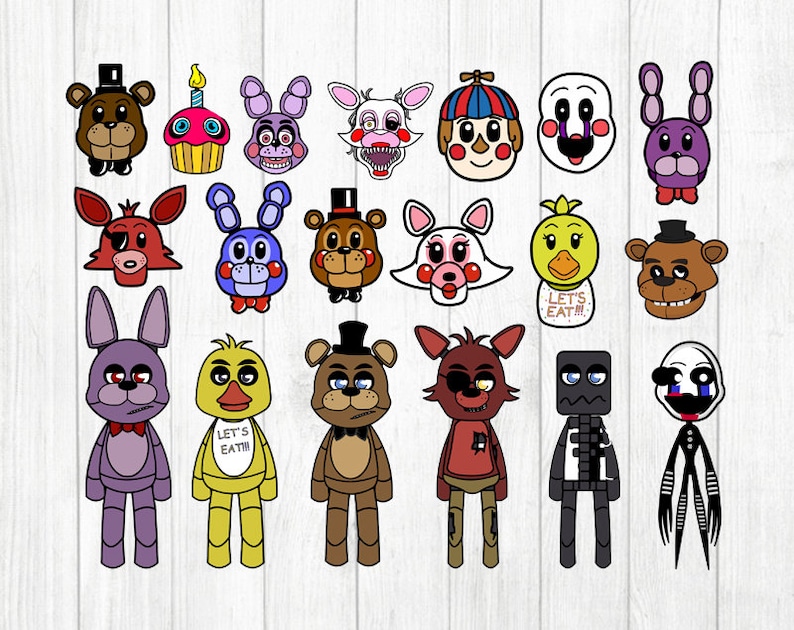 INSTANT DOWNLOAD Fnaf Svg Bundle Five Nights Freddy Svg | Etsy