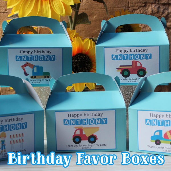 Birthday Favor Box - Etsy